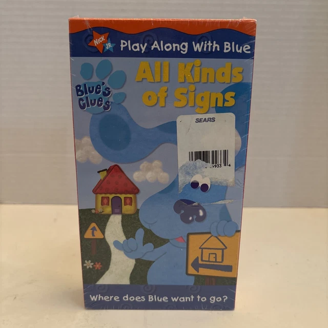 BLUES CLUES - All Kinds of Signs VHS Tape 2001 Steve Nick Jr Sealed $48 ...