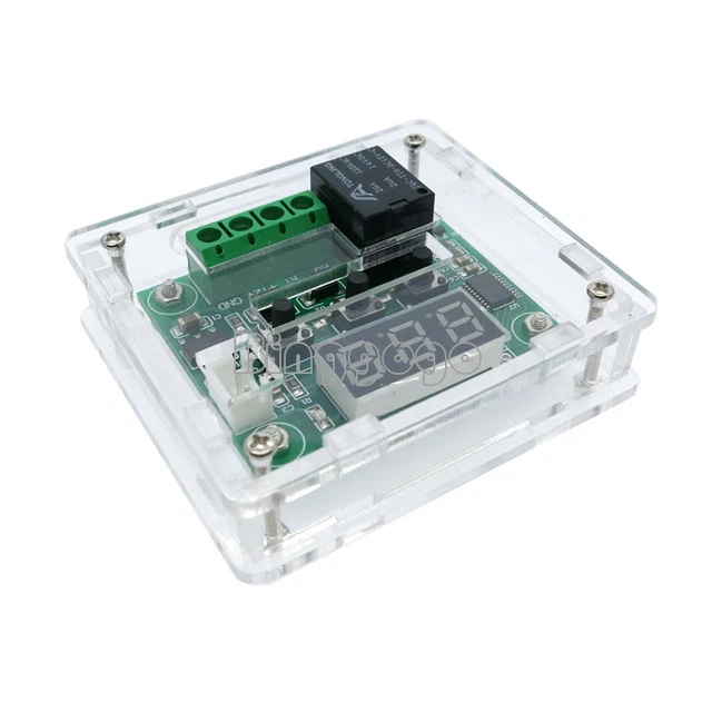 CLEAR ACRYLIC BOX Case Shell Kit for XH W1209 Digital Temperature ...