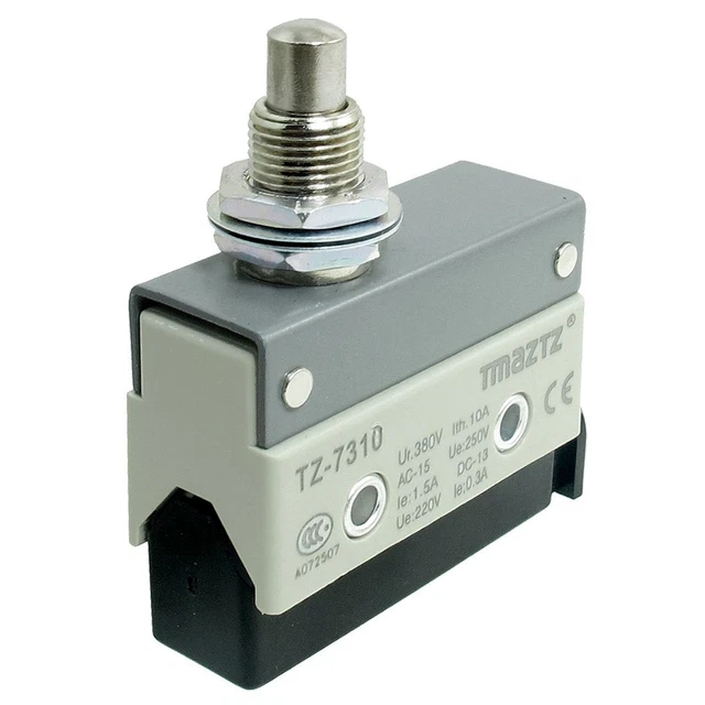 TZ-7310 PANEL MOUNT Plunger Momentary Micro Switch Ui 250V Ith 10A 1NO ...