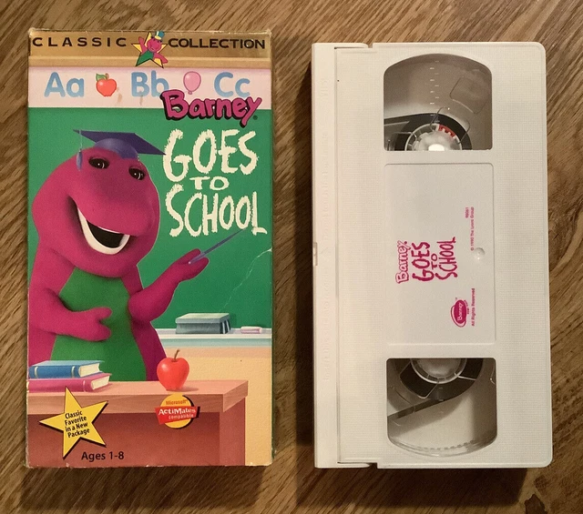 BARNEY’S CLASSIC COLLECTION Barney Goes To School VHS Video Tape RARE ...