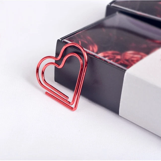 2BOXES HEART-SHAPED PAPER Clips Creative Paper Note Photo Sign Clips ...