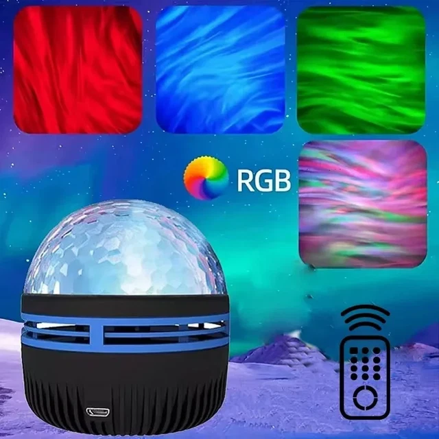 LED NORTHERN LIGHTS Projector Aurora Borealis Color Changing Lamp ...