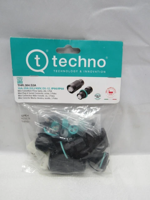 TECHNO MINI PLUG & Socket Connector Set P/N THR.384.S23A $19.88 - PicClick