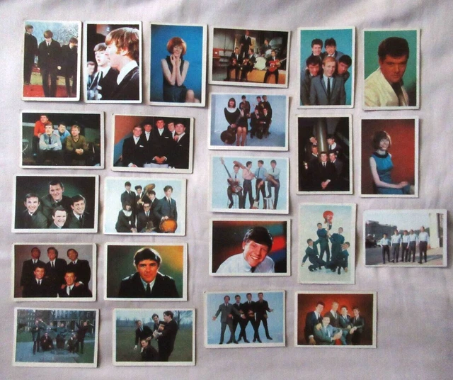 ABC 1964 TOP Stars Pop Music Colour Gum Trade Card Lot All Different X ...