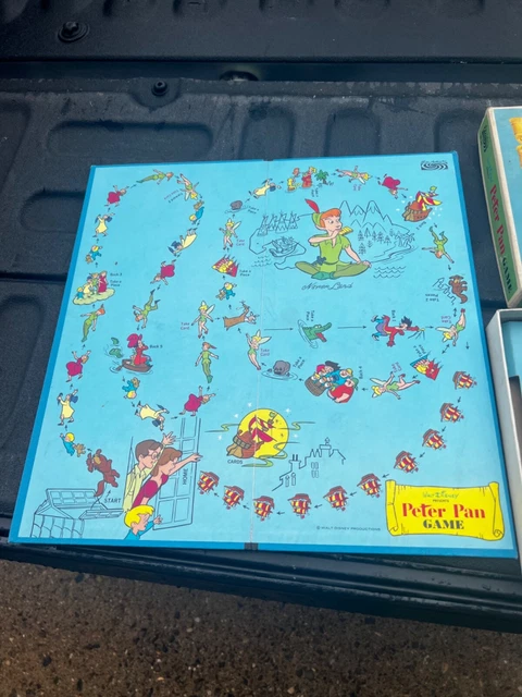 VINTAGE WALT DISNEY Peter Pan Board Game 1969 Parker Brothers missing ...