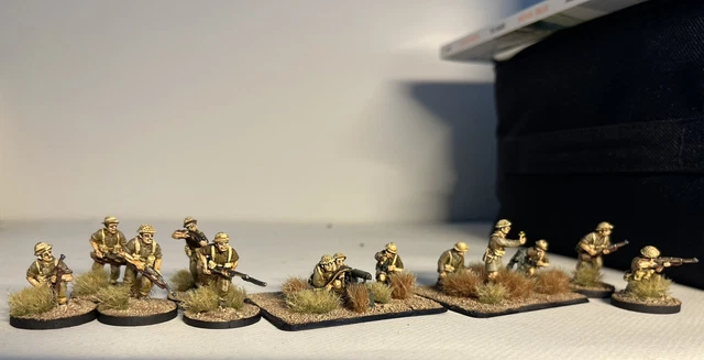 28MM PERRY MINIATURES WW2 British Infantry Platoon And Supoort Team ...