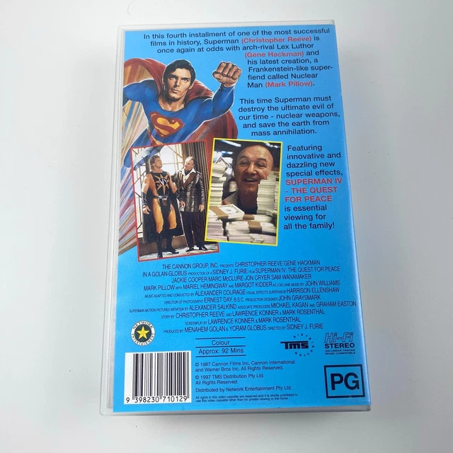 SUPERMAN 4 IV: The Quest for Peace (VHS, 1987) New Sealed Tape ...