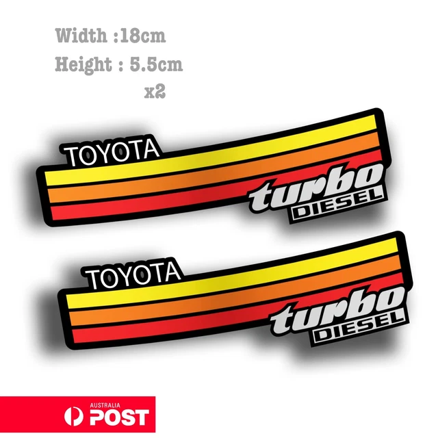 TOYOTA TURBO DIESEL 4WD Vintage Logo Hilux 4x4 Off Road Ute Decal ...