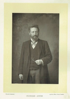 VICTORIAN PHOTO CELEBRITY Professor Ayrton English Physicist Electrical ...