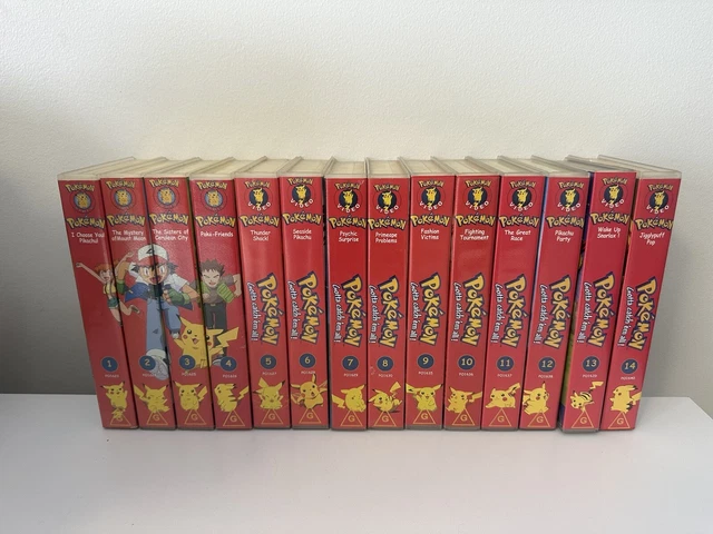 POKEMON VOLUMES 1-14 Nintendo VHS Tapes Vintage Retro Siren 1997 1998 ...