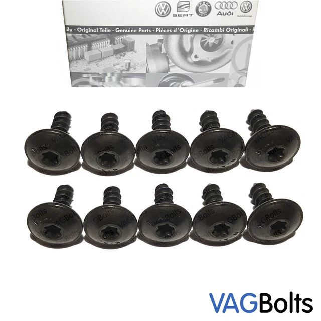 GENUINE VW AUDI 10 Wheel Arch Undertray Interior Exterior M5x16 Screws ...