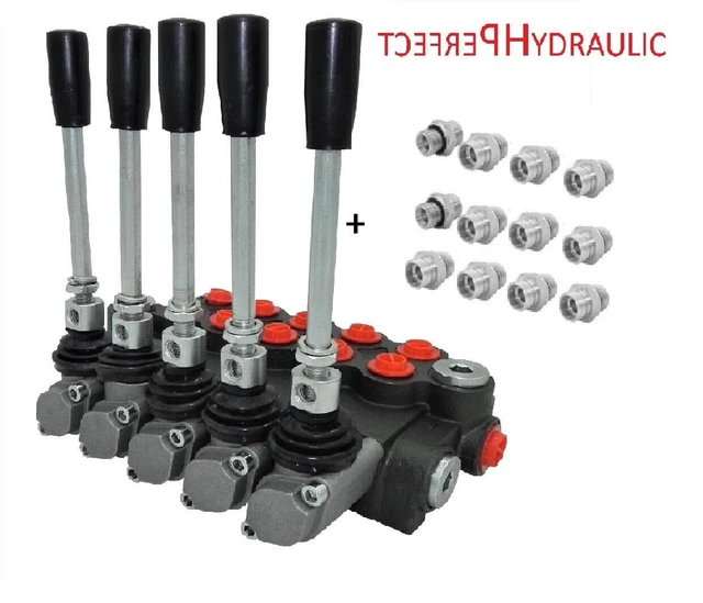 VANNE DE COMMANDE manuelle vanne à levier manuel hydraulique 80L 5 fois ...