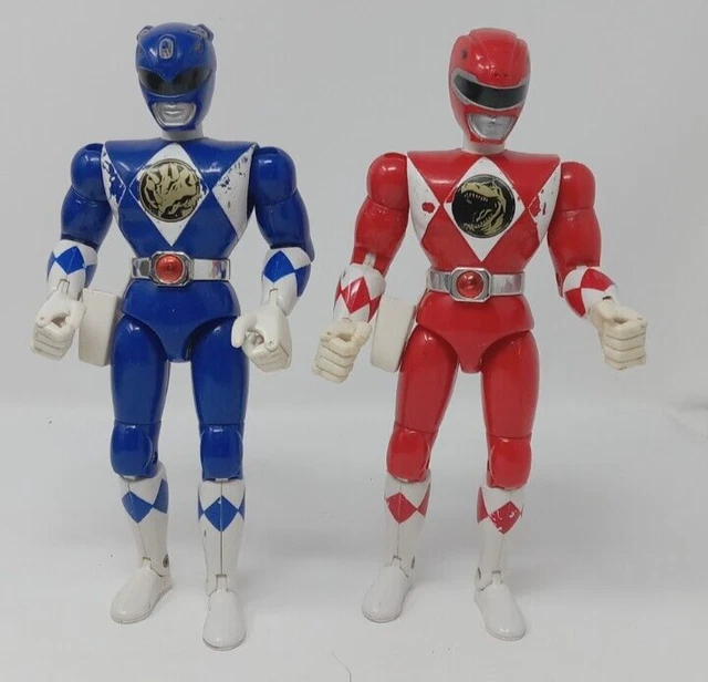 POWER RANGERS RED And Blue Ranger 8 Inch Vintage Action Figure 1993 ...