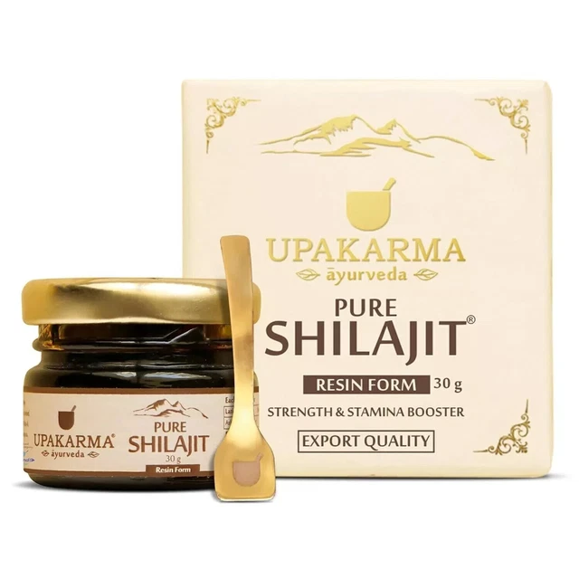 UPAKARMA AYURVEDA PURE and Natural Shilajit/Shilajeet Resin 30g £34.42 ...