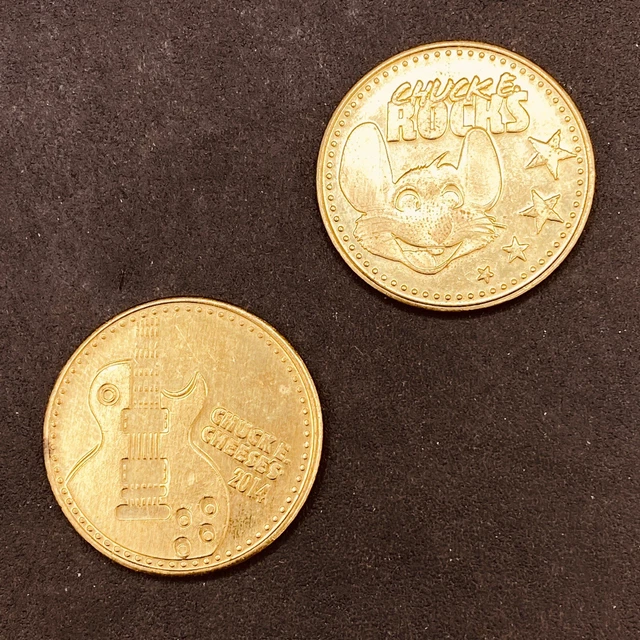 CHUCK E CHEESE Token 'Chuck E Rocks' Mouse American Iconic Family Food ...