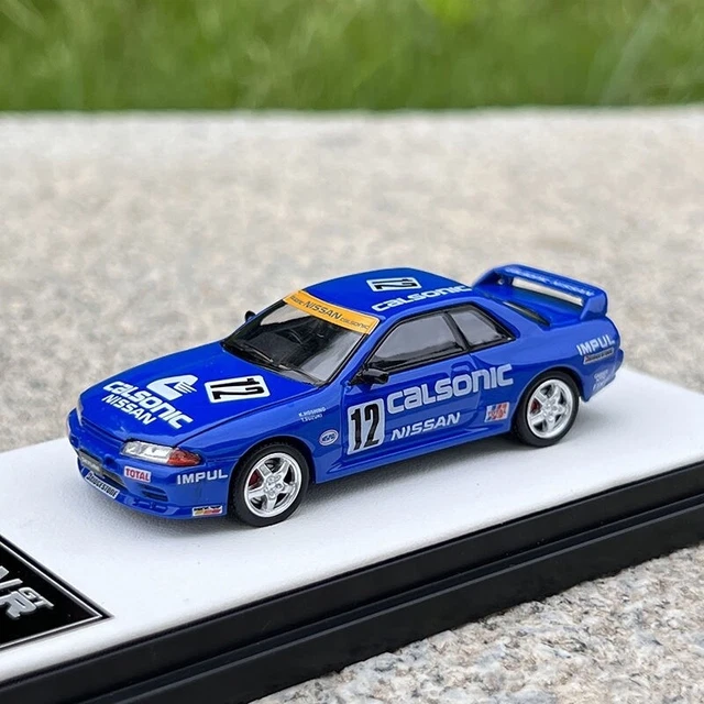TM 1:64 JDM GTR R32 Skyline Calsonic Racing Sports Model Diecast Metal ...