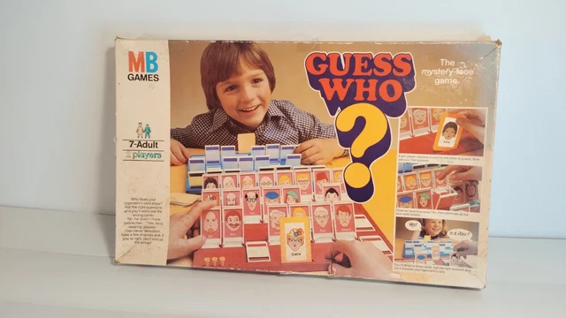 GUESS WHO? BOARD Game 1979 Vintage MB Games Retro 2 Players Family no ...