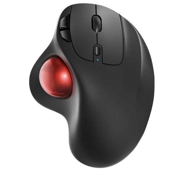 NULEA M501 WIRELESS Trackball Mouse, Rechargeable Ergonomic, Easy Thumb ...