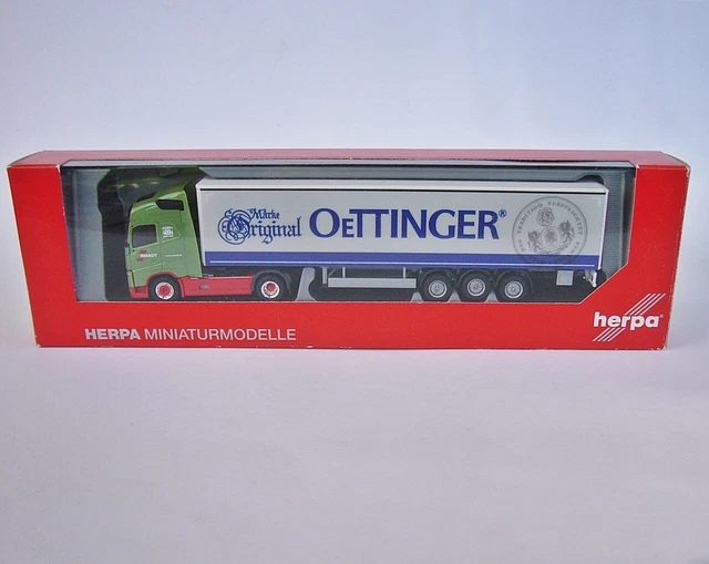 HERPA VOLVO FH GL Gardinenplanensattelzug Wandt - Oettinger, # 311342 ...