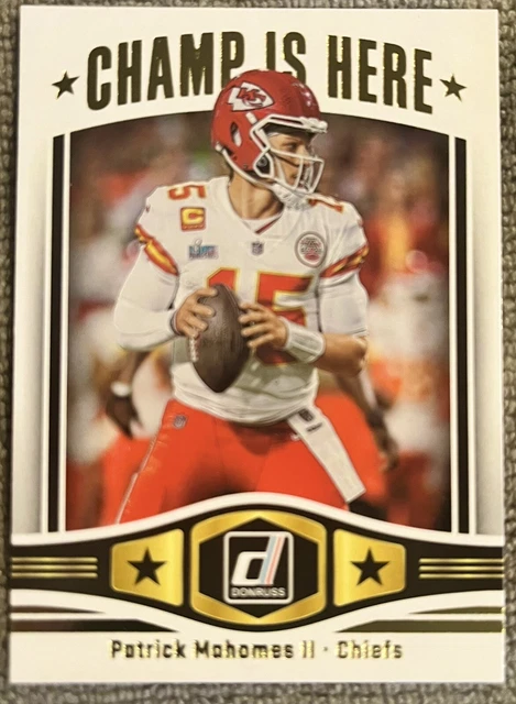 2023 DONRUSS THE Champ Is Here Patrick Mahomes II CIH-1 Kansas City ... 2023 DONRUSS THE Champ Is Here Patrick Mahomes II CIH-1 Kansas City ...