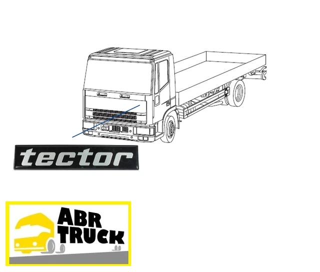 SCRITTA LOGO FRONTALE Cabina Frecio Eurocargo Tector Adatto A Iveco ...