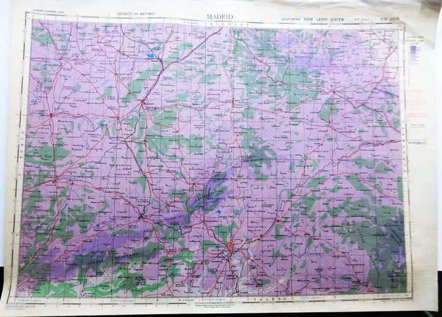 WW2 MAP SPAIN Madrid War Office 1942 £9.99 - PicClick UK
