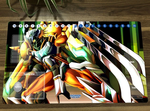 ANIME DIGIMON DTCG Playmat WarGreymon Trading Card Game Mat Pad Mouse ...