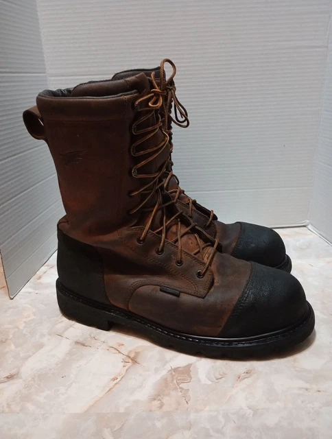 RED WING BOOT 4499 MEN 10-INCH WATERPROOF SAFETY TOE NETGUARD Sz 13 E2 ...