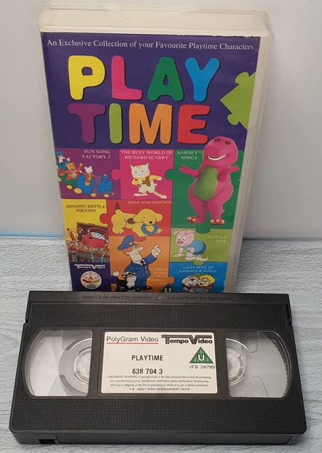 PLAYTIME KIDS' VHS/PAL - Barney, Spot, Fun Song Factory, Singing Kettle ...