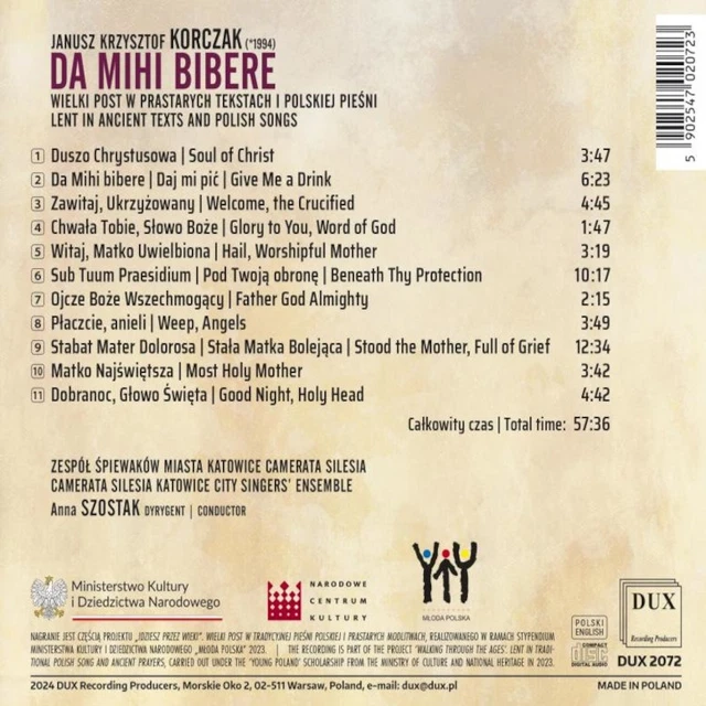 JANUSZ KRZYSZTO JANUSZ Krzysztof Korczak: Da Mihi Bibere: Lent in ...