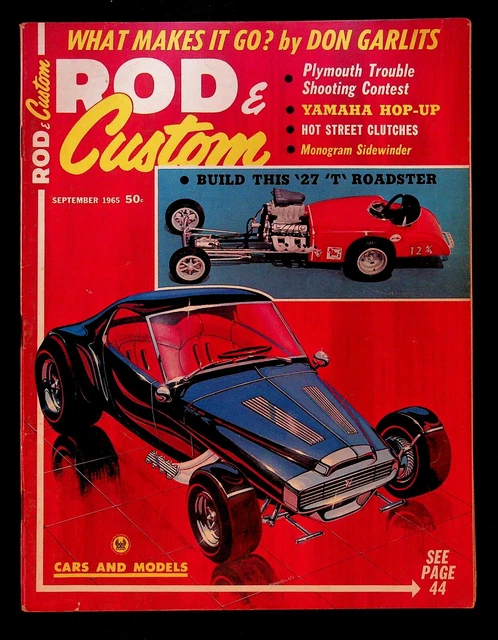ROD & CUSTOM Magazine September 1965 Vintage Classic Hot Rod Car Photos ...