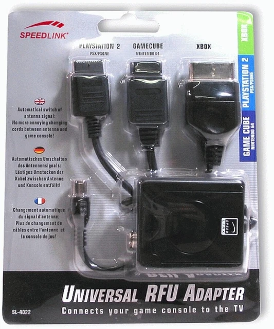 SPEEDLINK RFU TV-ADAPTER UHF Modulator Antenne für Sony Playstation 2 ...