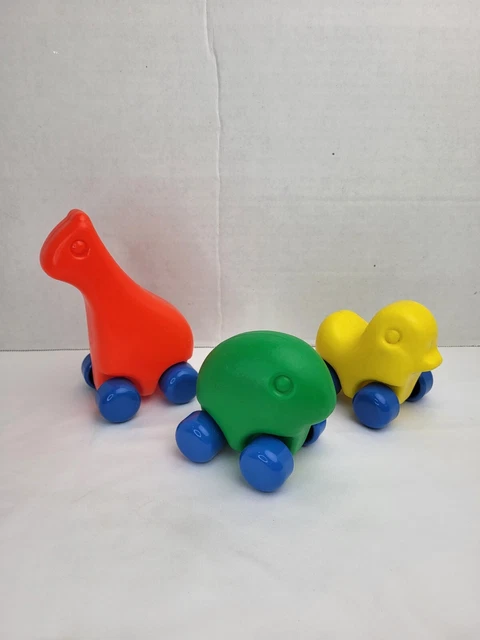 VINTAGE LITTLE TIKES Animal Pals Hand Push Rolling Toys 80s Soft ...
