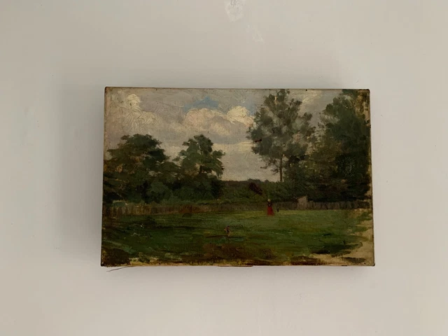 ANCIEN TABLEAU XIX huile sur toile EUR 39,99 - PicClick FR