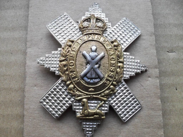 BLACK WATCH OFFICERS Silver/Gilt Cap Badge. £107.00 - PicClick UK
