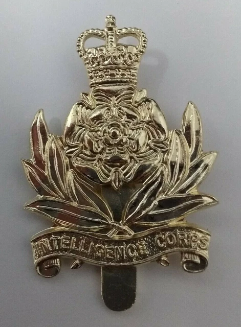 VÉRITABLE BRITISH ARMY Intelligence Corps Issue Insignes Métal Chapeau ...