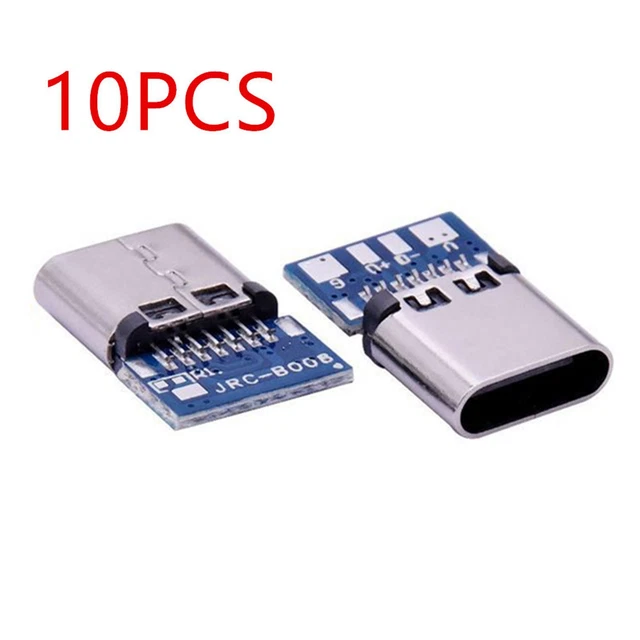 10* USB TYPE C Connector 14 Pin Female Socket receptacle Board Through ...