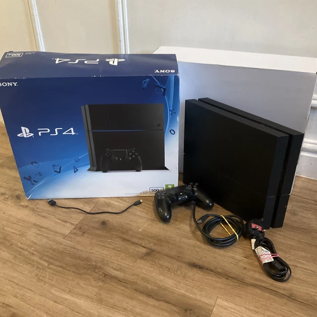 SONY PLAYSTATION 4 500GB Console (Black) - Cables & Controller BOXED £ ...