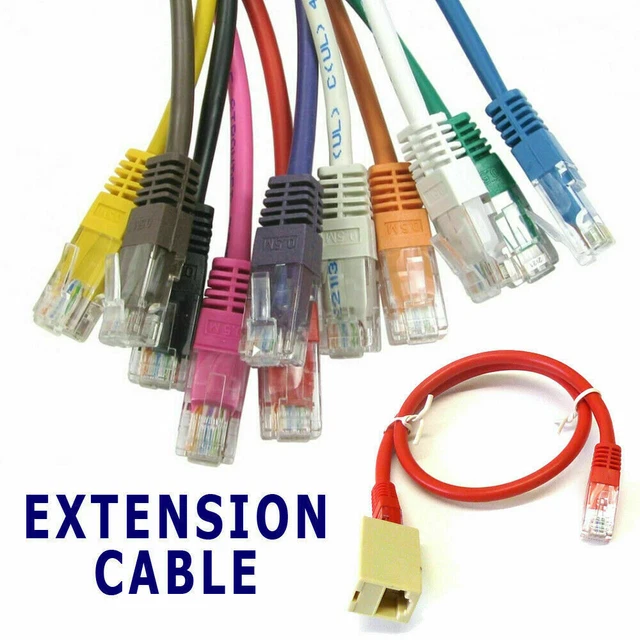 25CM - 20M RJ45 Extension Cable Cat6 Gigabit Internet Network Lead ...
