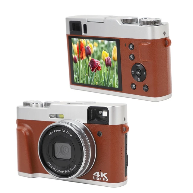 4K DIGITAL CAMERA Viewfinder 16 X Optical Zoom Travel Video Camera ...