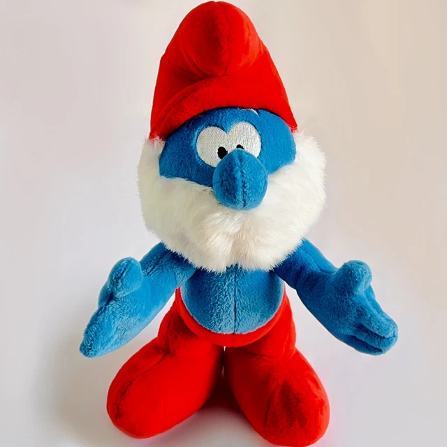 VINTAGE THE SMURFS Papa Smurf Plush Trudi 11” Soft Toy 90’s 1999 Peyo ...