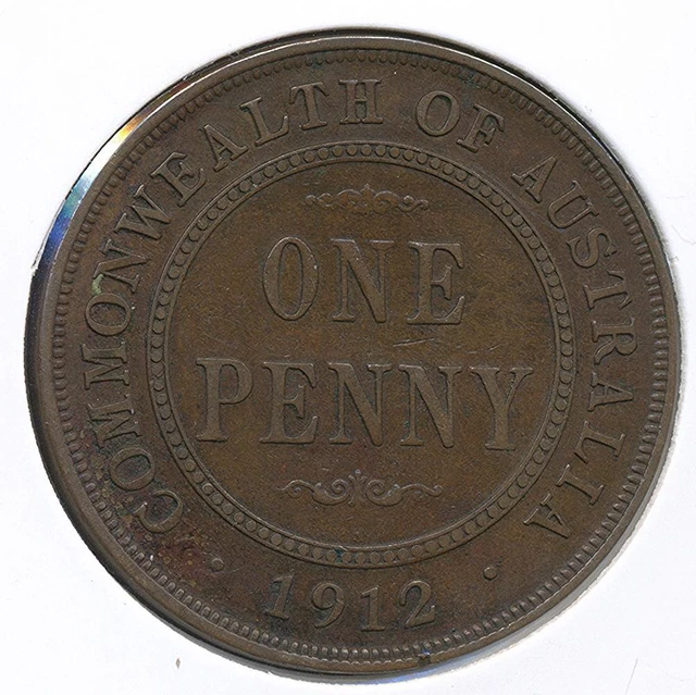 AUSTRALIA 1912 ONE Penny 1d George V - Very Fine $45.00 - PicClick AU