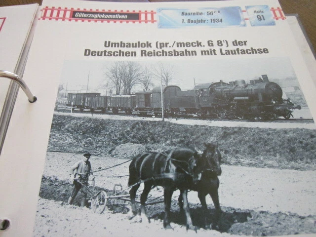 DAMPFLOK RISSZEICHNUNG G 91 DRG 56.2-3 Umbaulok Reichsbahn 1934 ex pr ...