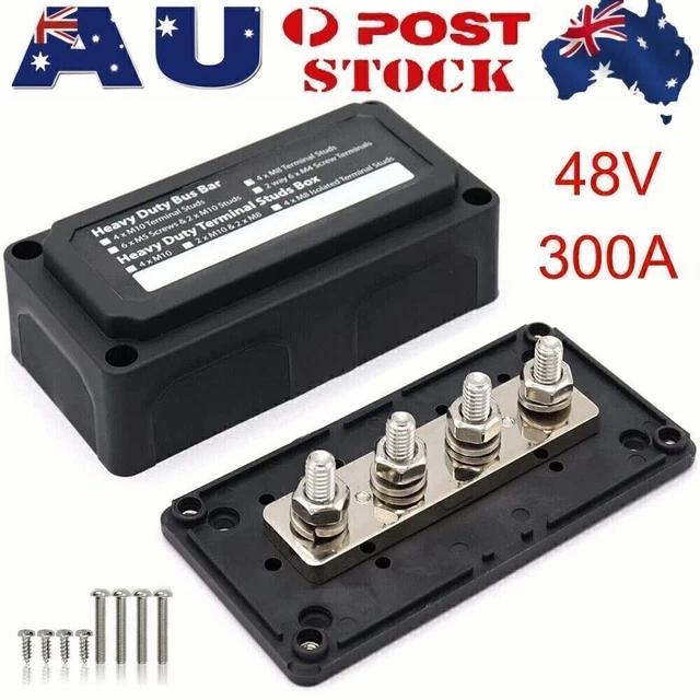 BUS BAR POWER Distribution Box Terminal Block M8 300A Busbar 12V 48V Negative AU $3.00 - PicClick AU