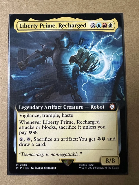 LIBERTY PRIME, RECHARGED EXTENDED MYTHIC Fallout Universes PIP MTG ...