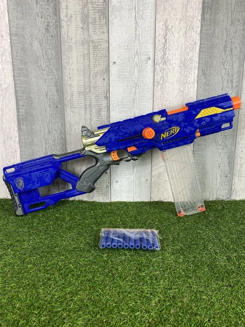 NERF N-STRIKE LONGSTRIKE CS-6 Sniper Blaster Gun Large Magazine 10 ...