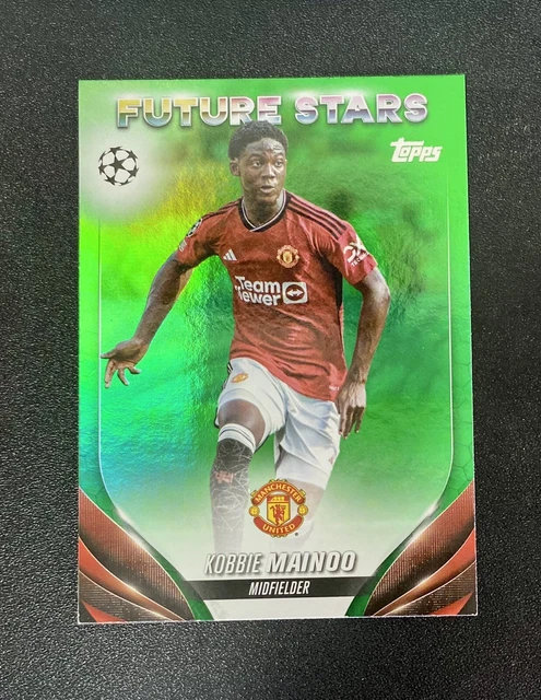 2023-24 TOPPS UEFA Club Competitions Kobbie Mainoo Future Stars feuille ...
