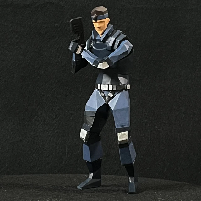 METAL GEAR SOLID - Solid Snake Retro Figur - PS1 PlayStation Low Poly ...