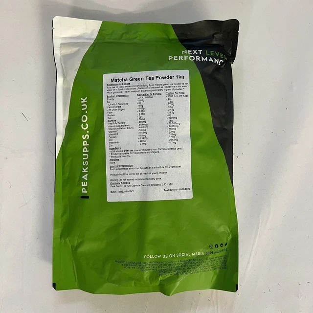 MATCHA GREEN TEA Powder 1kg - Smooth Premium Grade - Chlorophyll ...