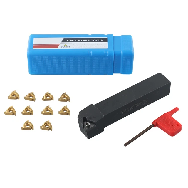 SUPPORT D'OUTIL TOUR fil jeu de tournage 10 pi ces insert SER20K16 porte-outil EUR 33,46 ...